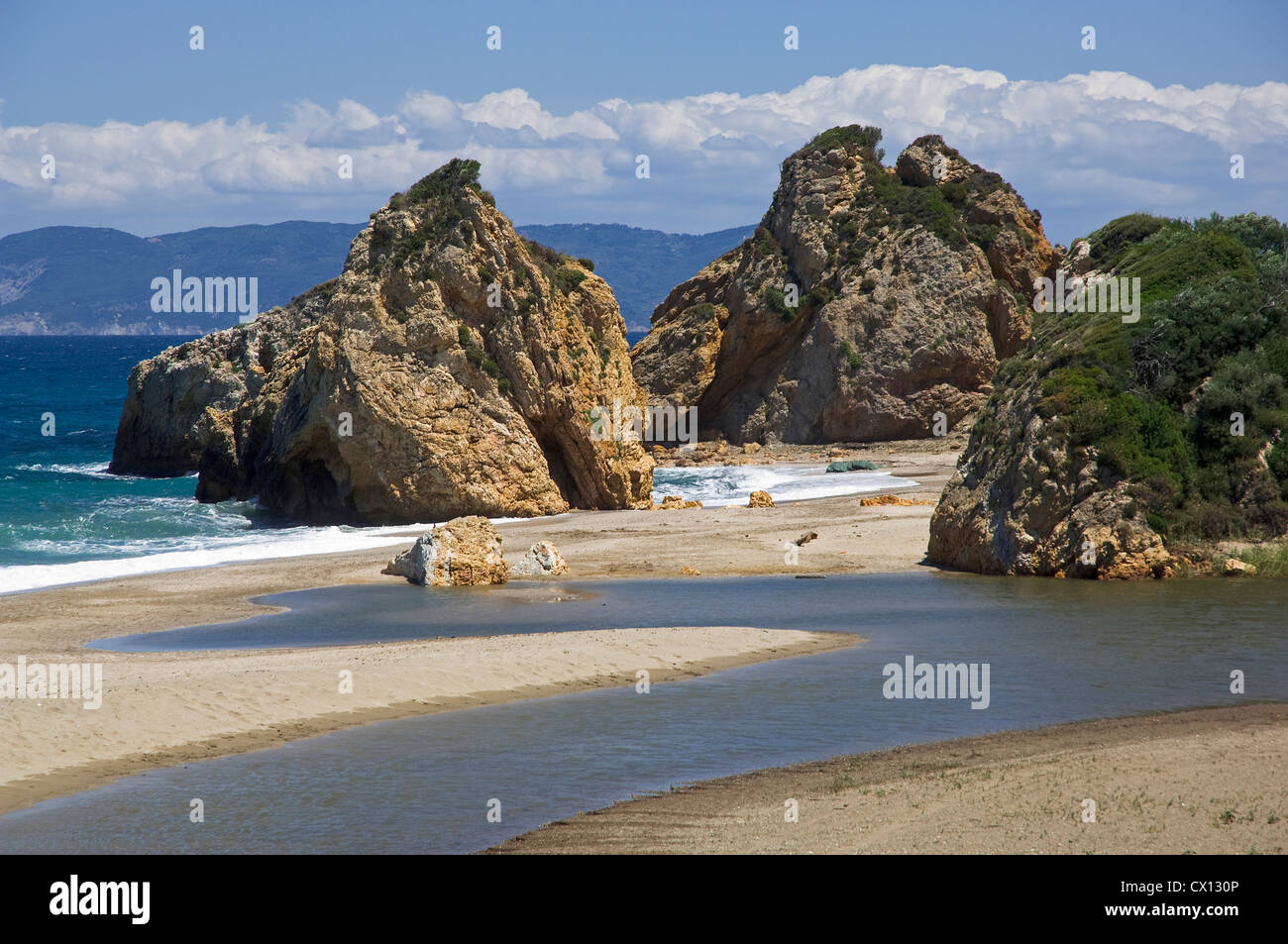 Potistika Strand (Halbinsel Pilion, Thessalien, Griechenland ...