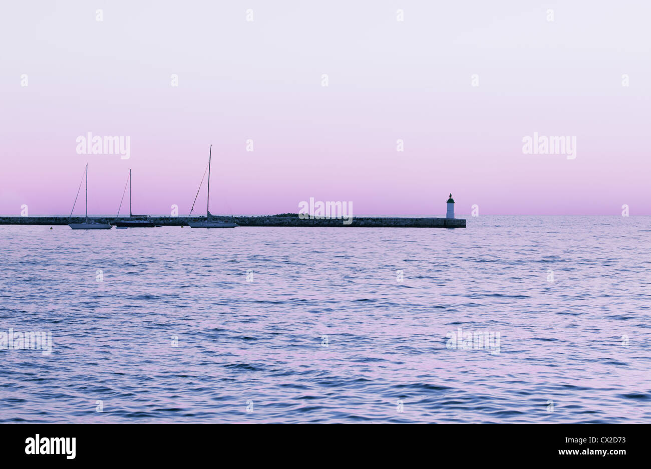 Europa, Kroatien, Porec - Sonnenuntergang, Segelschiff Segelboot bei ...