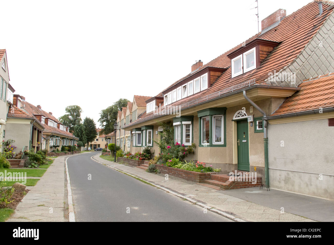 Der Berliner Mauer Region in Staaken, West-Berlin eine typische ...