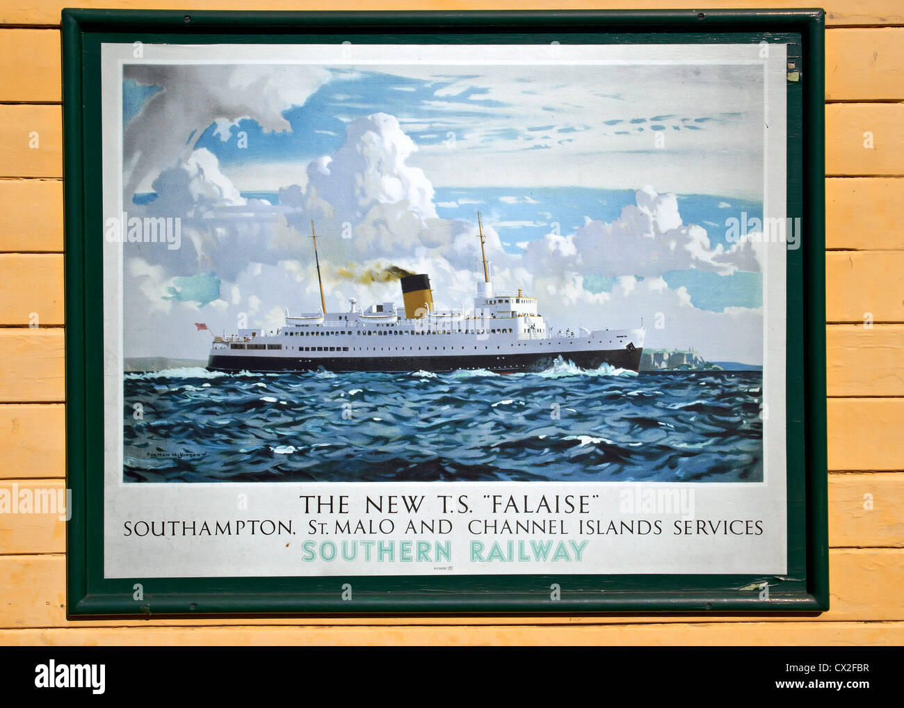 Kopien der Southern Railway "Plakate aus den 1930er Jahren an der Wand ...
