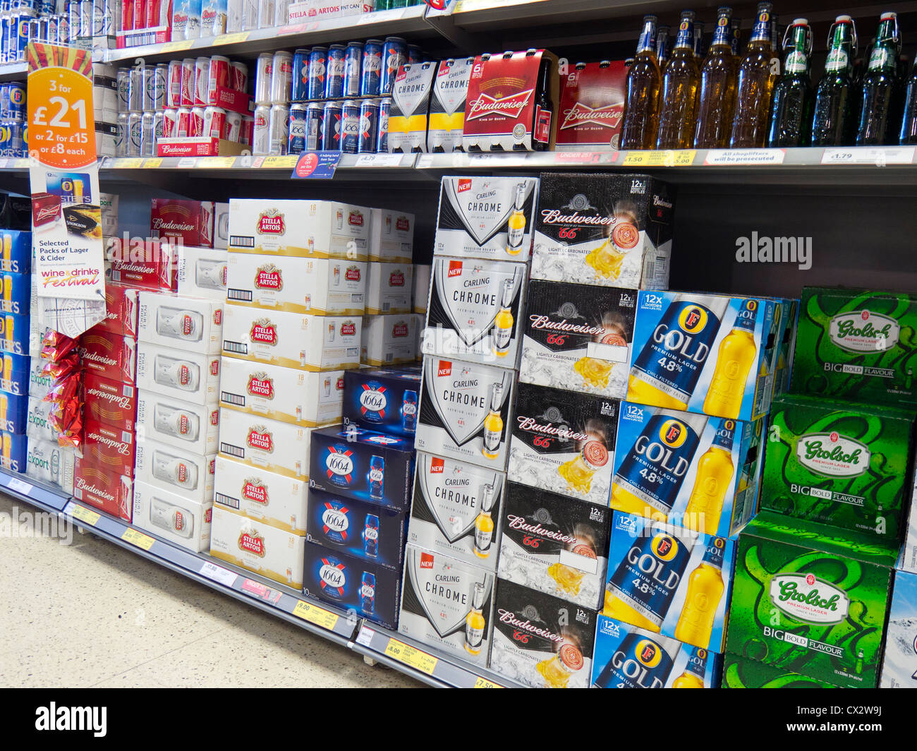 Supermarkt Bier Stockfotos und -bilder Kaufen - Alamy