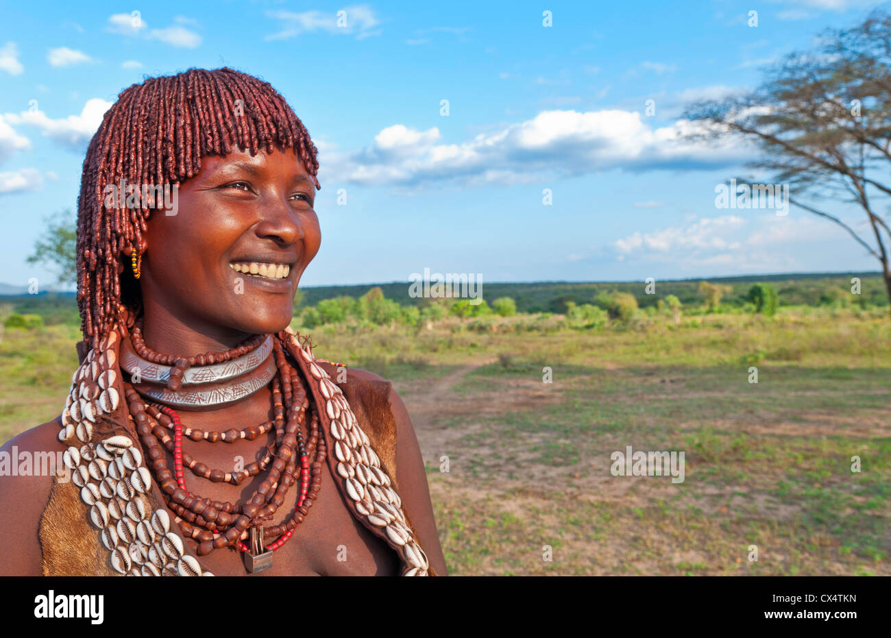 Turmi Äthiopien Afrika Dorf unteren Omo-Tal Hamar Hammer Stamm Porträt ...