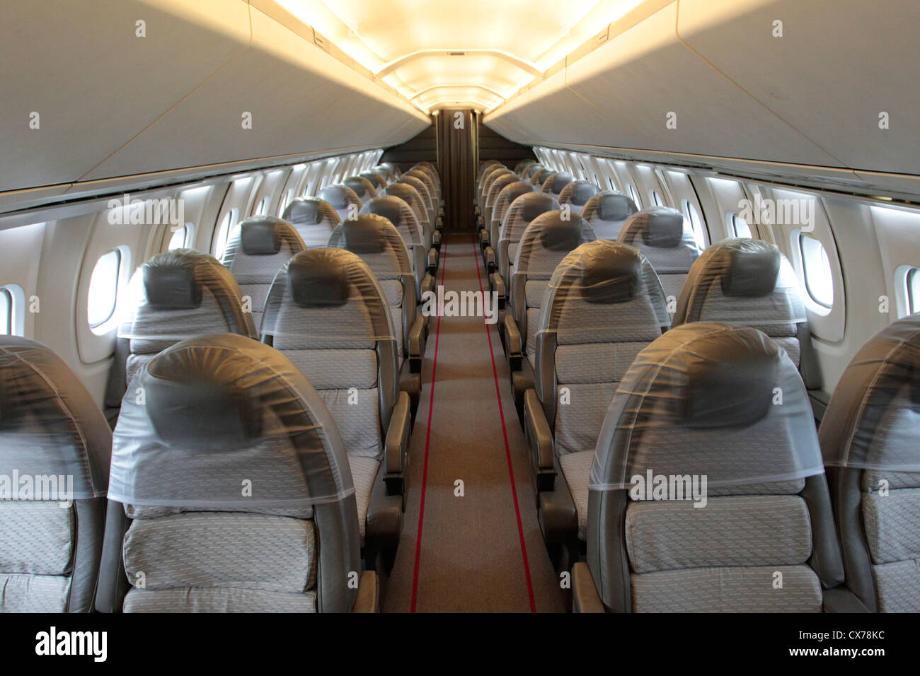 Innenraum der Concorde G-BBDG im Brooklands Museum und Flugplatz ...