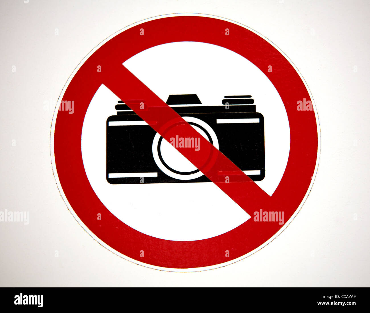 Symbolfoto, Fotografie verboten Schild Stockfotografie - Alamy