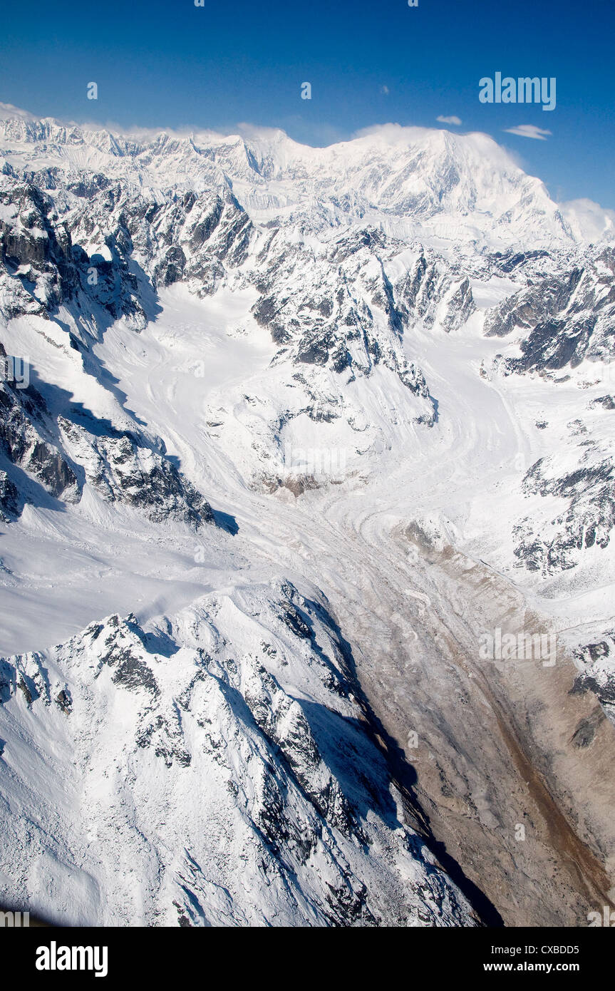Der Denali Nationalpark in Alaska bietet schöne Berg- und Gletscher ...