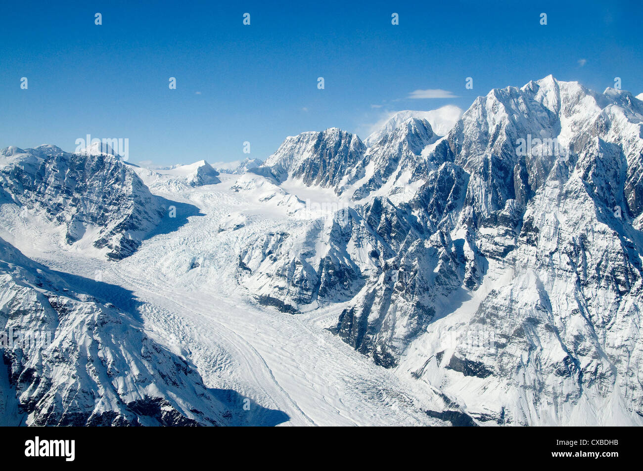 Der Denali Nationalpark in Alaska bietet schöne Berg- und Gletscher ...