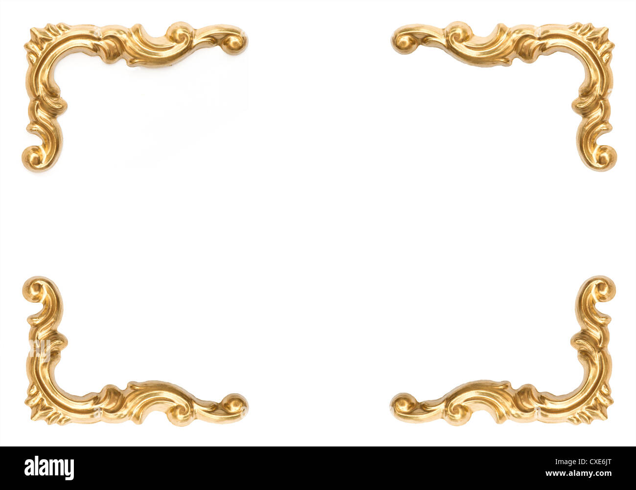 Vektor Rahmen Eckig Karte Golden Stockfotos und -bilder Kaufen - Alamy