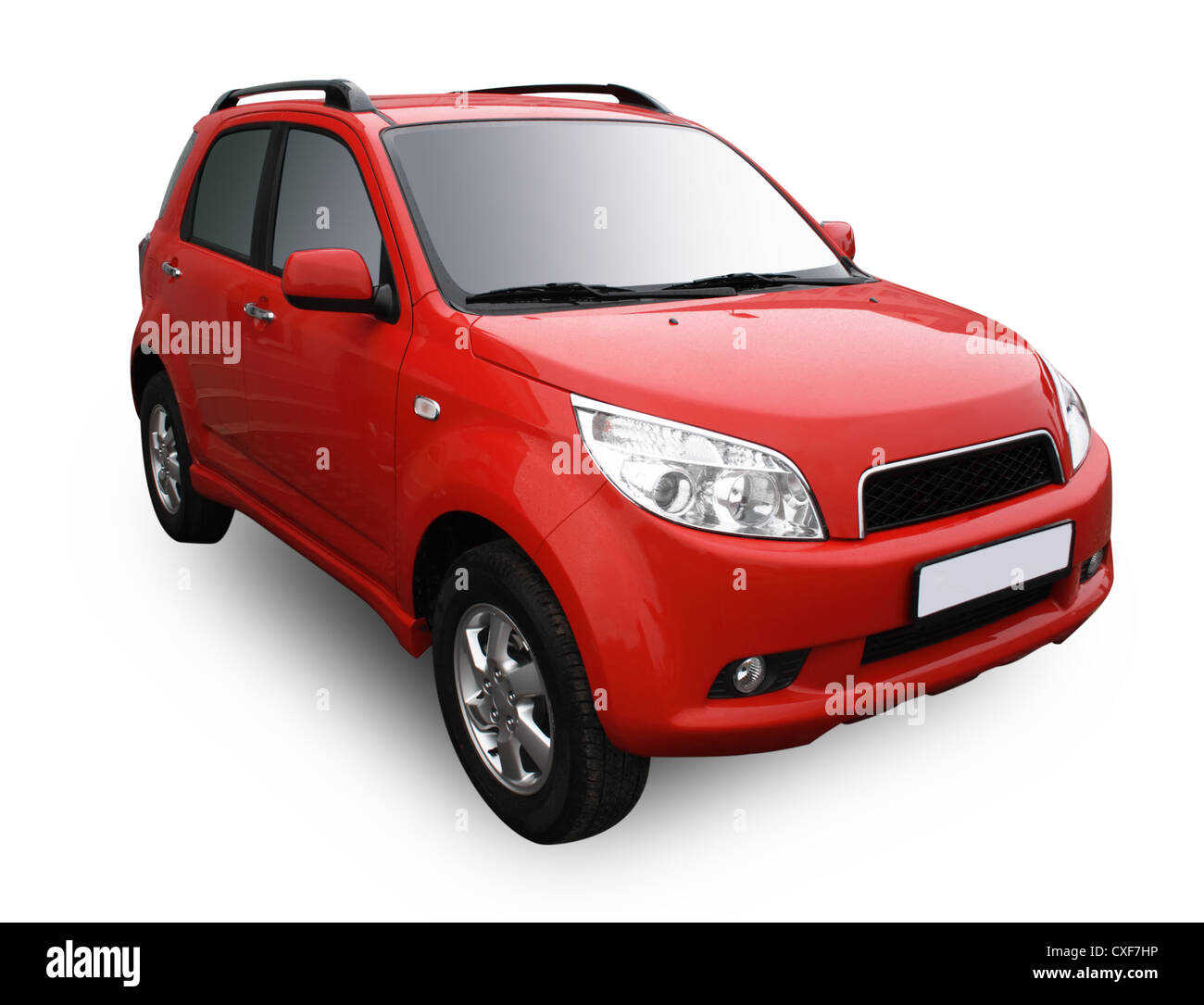 Rotes auto auf weißem hintergrund -Fotos und -Bildmaterial in hoher ...