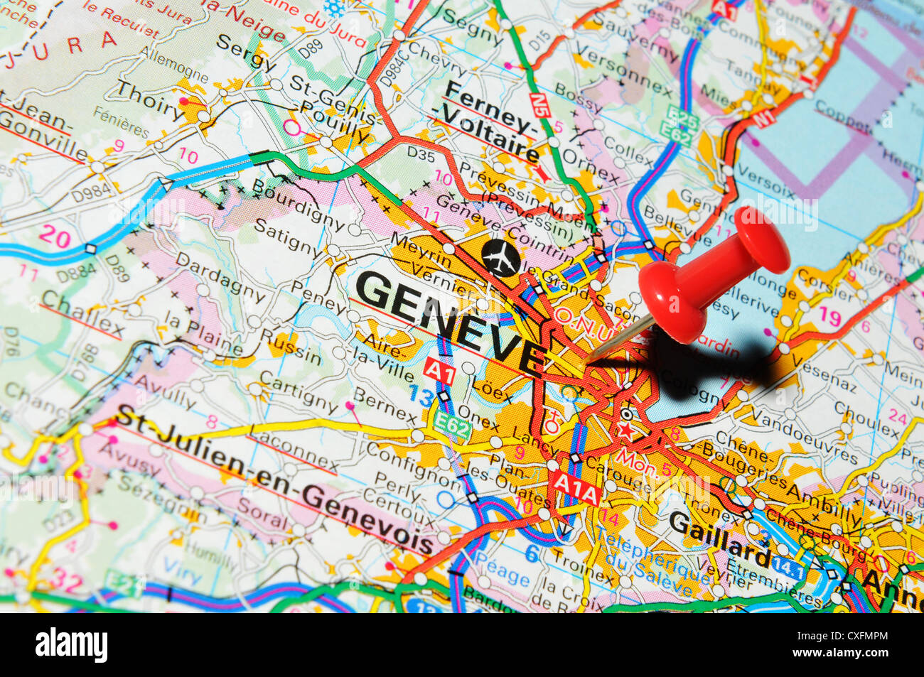 Geneve map -Fotos und -Bildmaterial in hoher Auflösung – Alamy