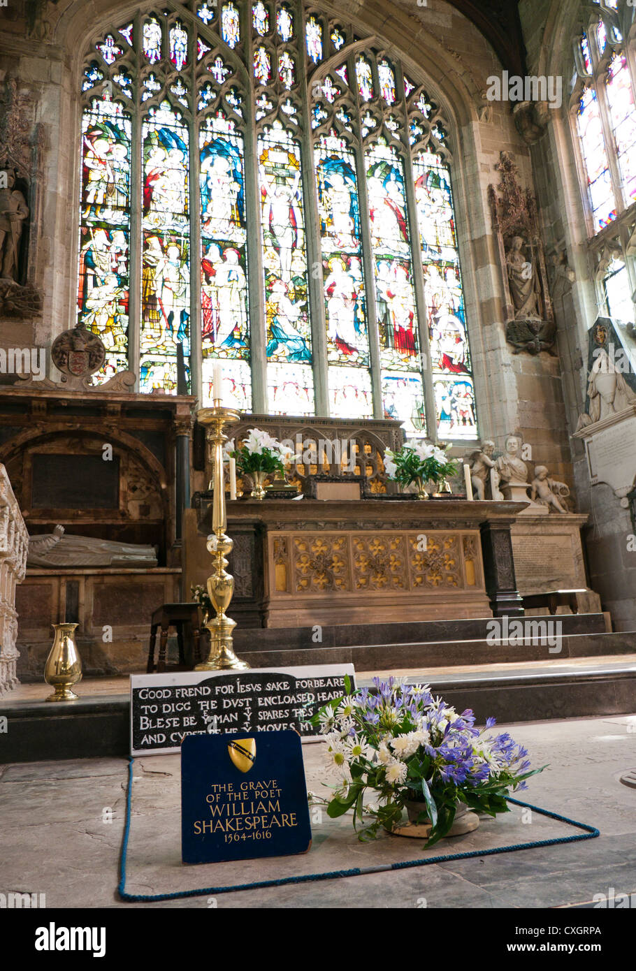 Shakespeare Grave Holy Trinity Stockfotos und -bilder Kaufen - Alamy