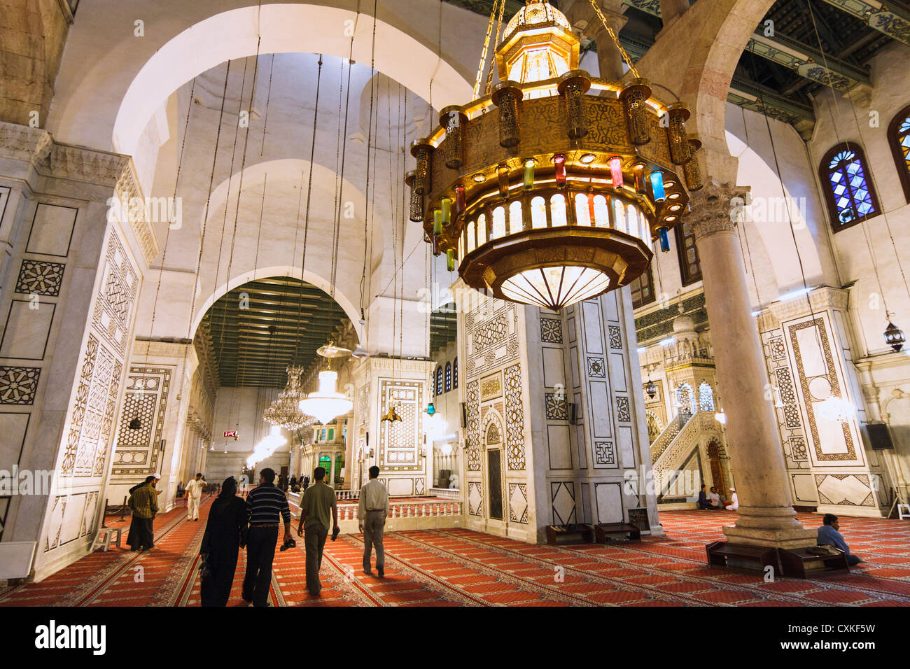 Innere des Umayyad Moschee Damaskus Syrien Stockfotografie - Alamy