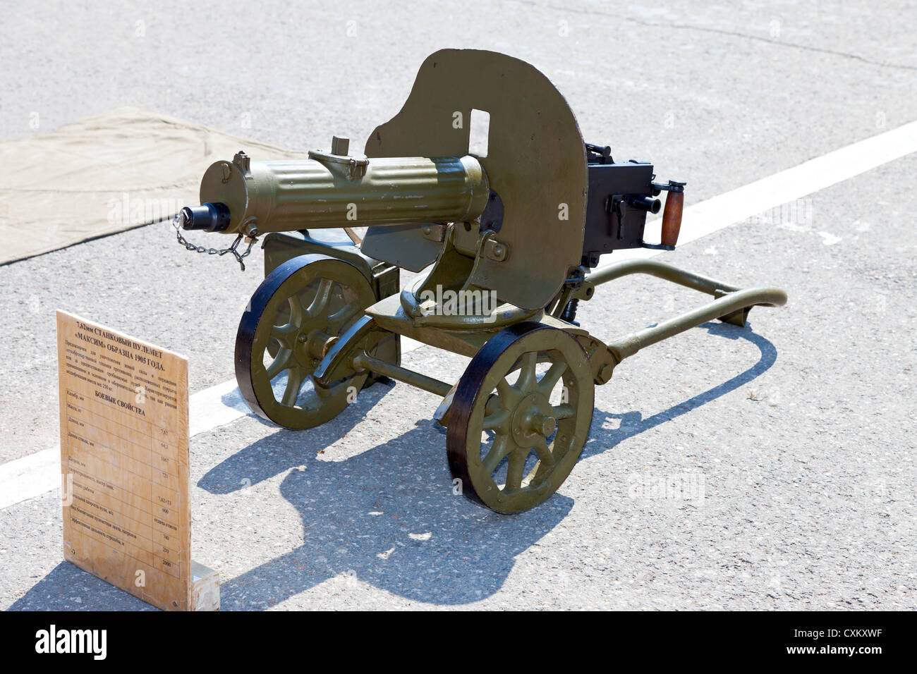 Historische Waffe Maschinengewehr "Maxim Stockfotografie - Alamy