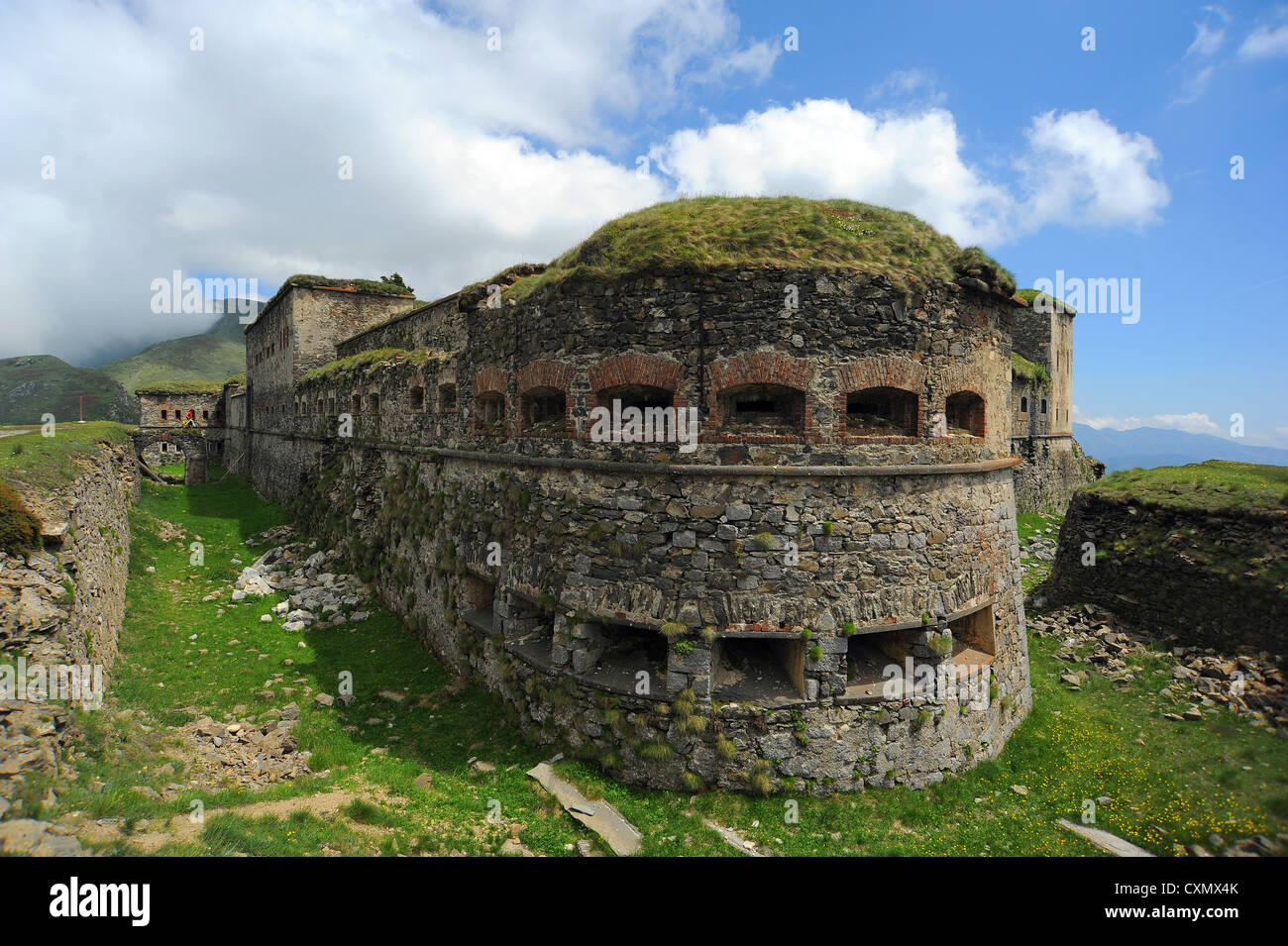 18. Jahrhundert Fort Central in der Nähe von Colle di Tenda an der ...