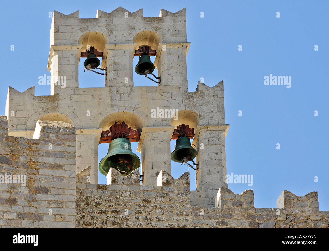 Glocken der St. Johannes Kloster, UNESCO-Weltkulturerbe, Chora, Patmos ...