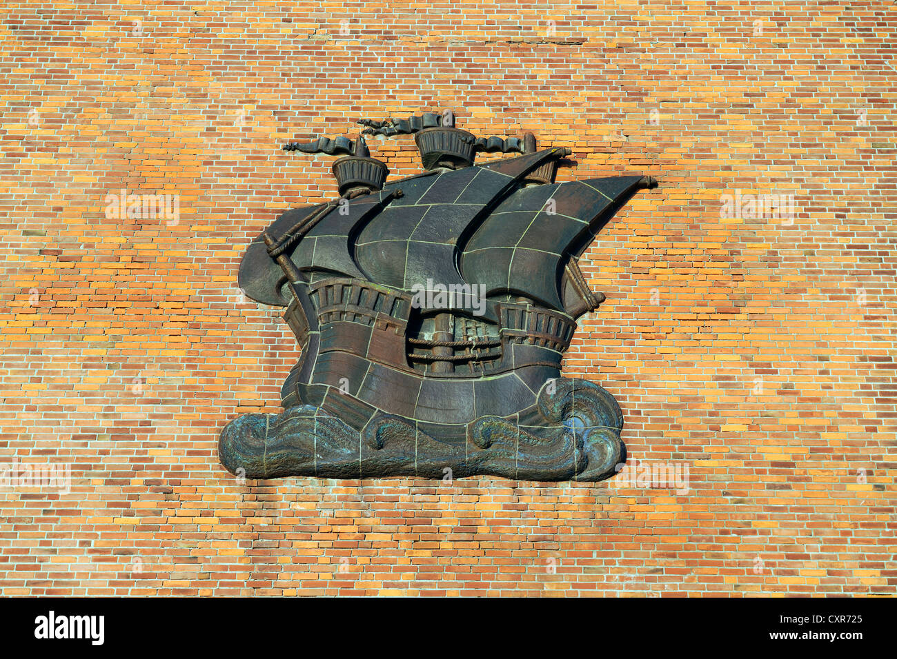 Zeichen der Hanse, Hanse oder Hansa, alten Hafen, Stralsund, UNESCO ...