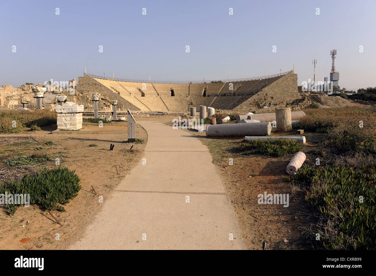 Römisches Theater, Amphitheater, Caesarea oder Caesarea Maritima ...