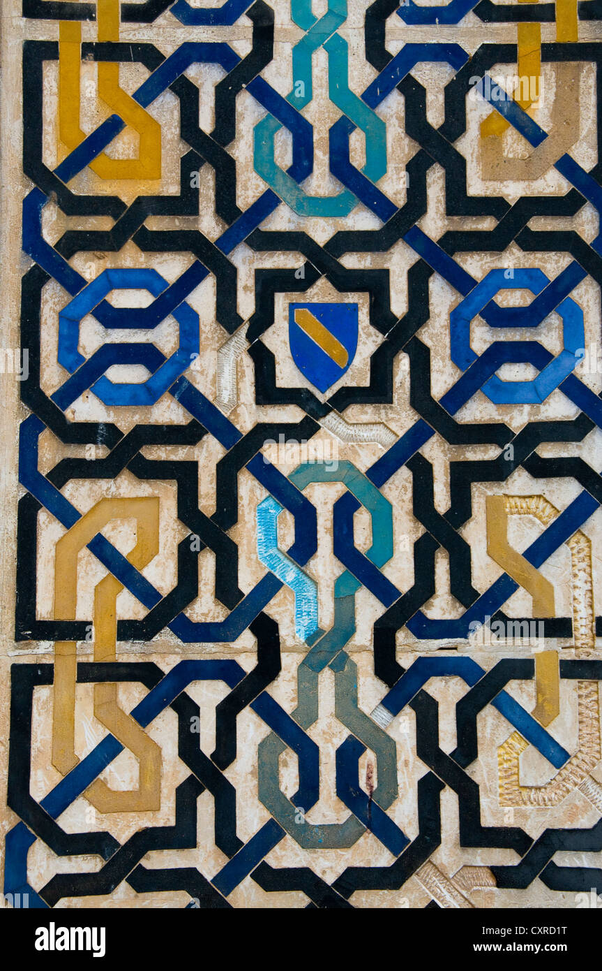 Keramik-Muster an den Wänden der Alhambra-Palast in Granada Spanien ...