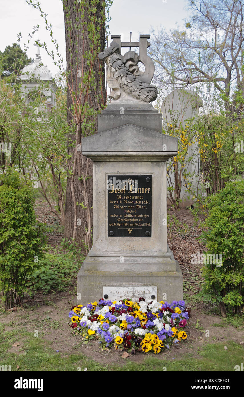 Das Grab des österreichischen Tanz-Musik Komponisten Josef Lanner auf ...