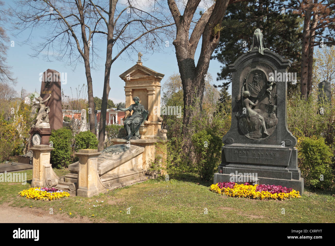 Die Gräber von Hans Makart & Rudolf von Eitelberger auf dem ...