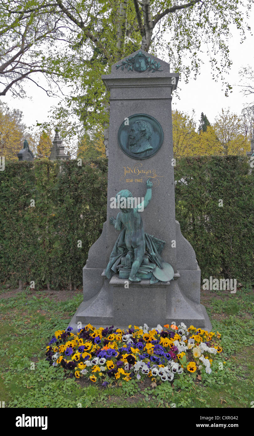 Das Grab des österreichischen Malers Jul. V. Berger auf dem ...