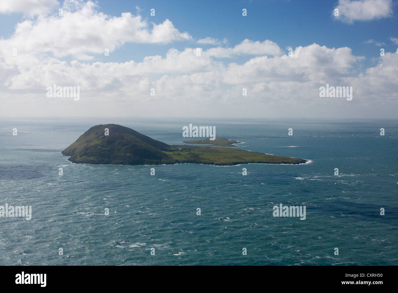 Bardsey Island Ynys Enlli Isle von 20.000 Heiligen Luftbild Cardigan ...
