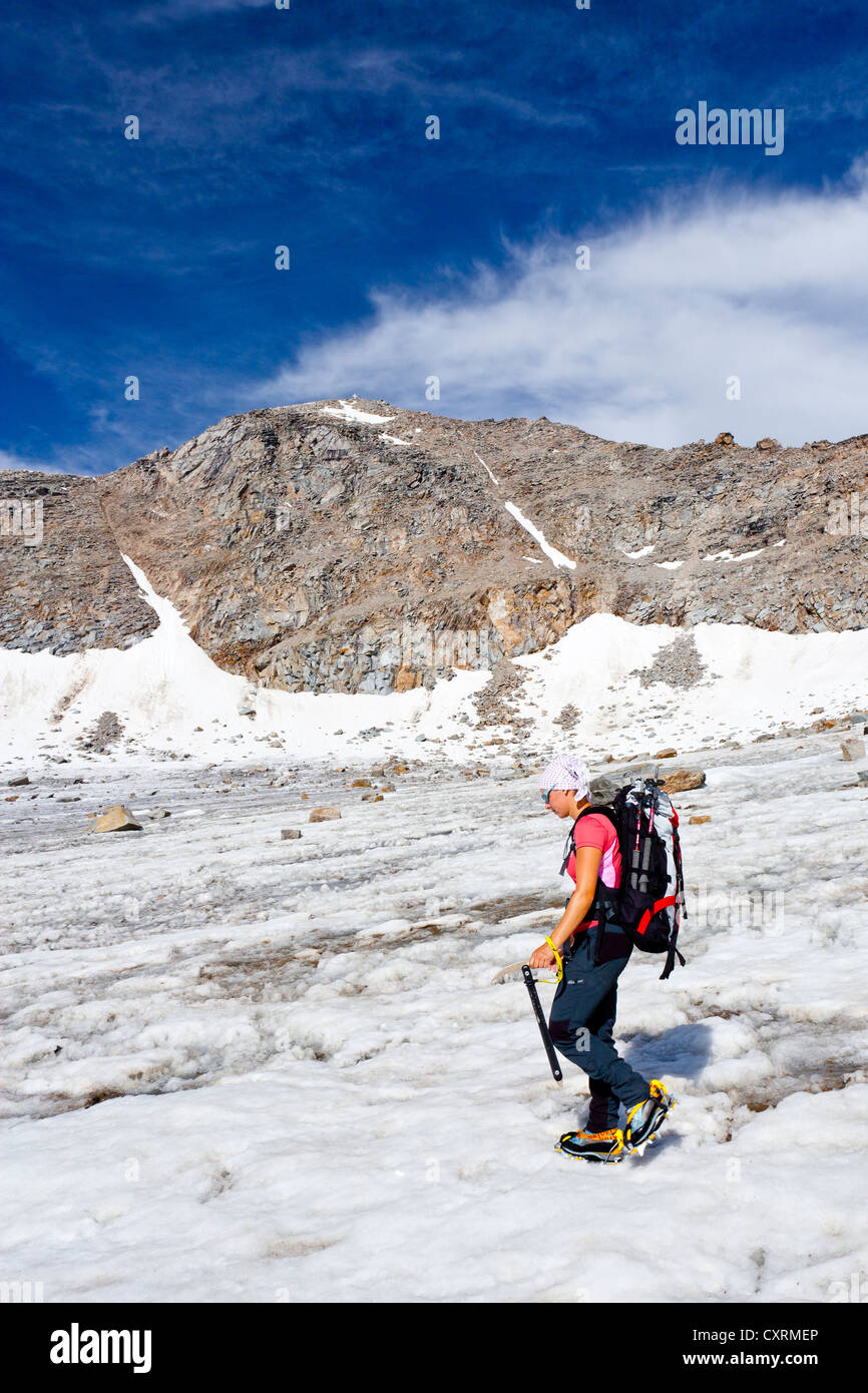 Bergsteiger beim Aufstieg zum Vertainspitz Berg, Ortler-Region, Alto ...
