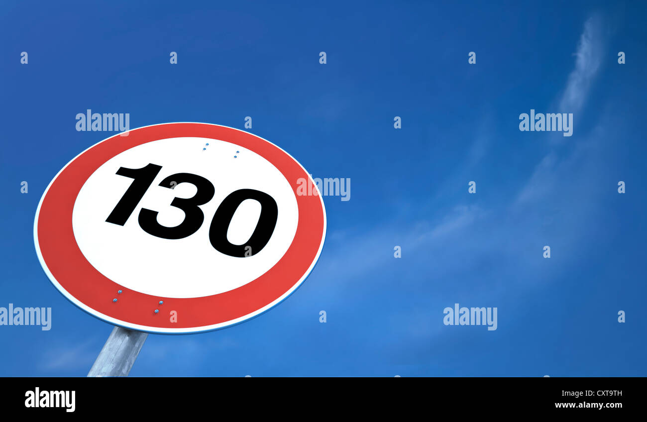 Speed limit 130 -Fotos und -Bildmaterial in hoher Auflösung – Alamy