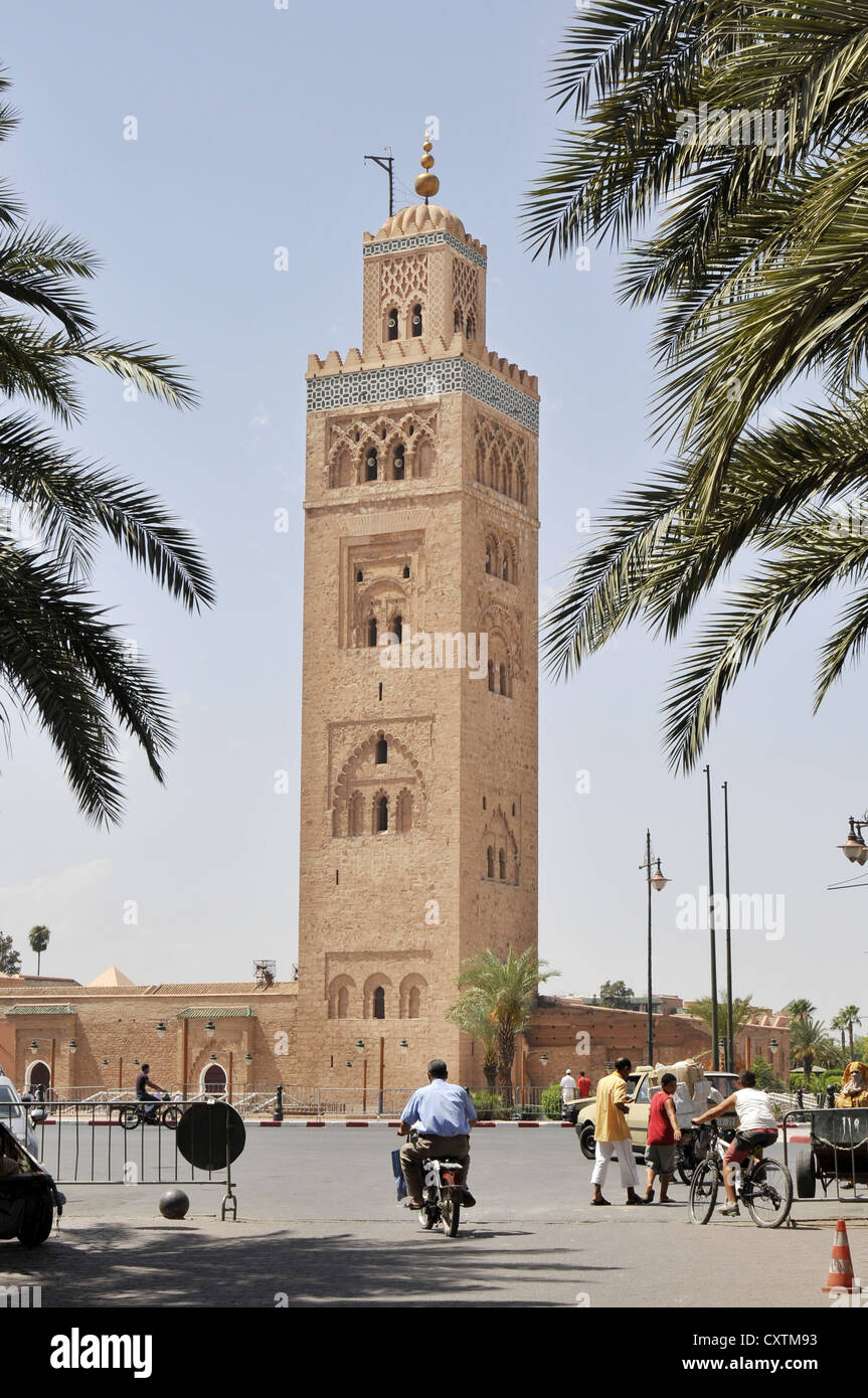 Die Koutoubia-Moschee, alte Medina Viertel, Marrakesch, Marokko ...
