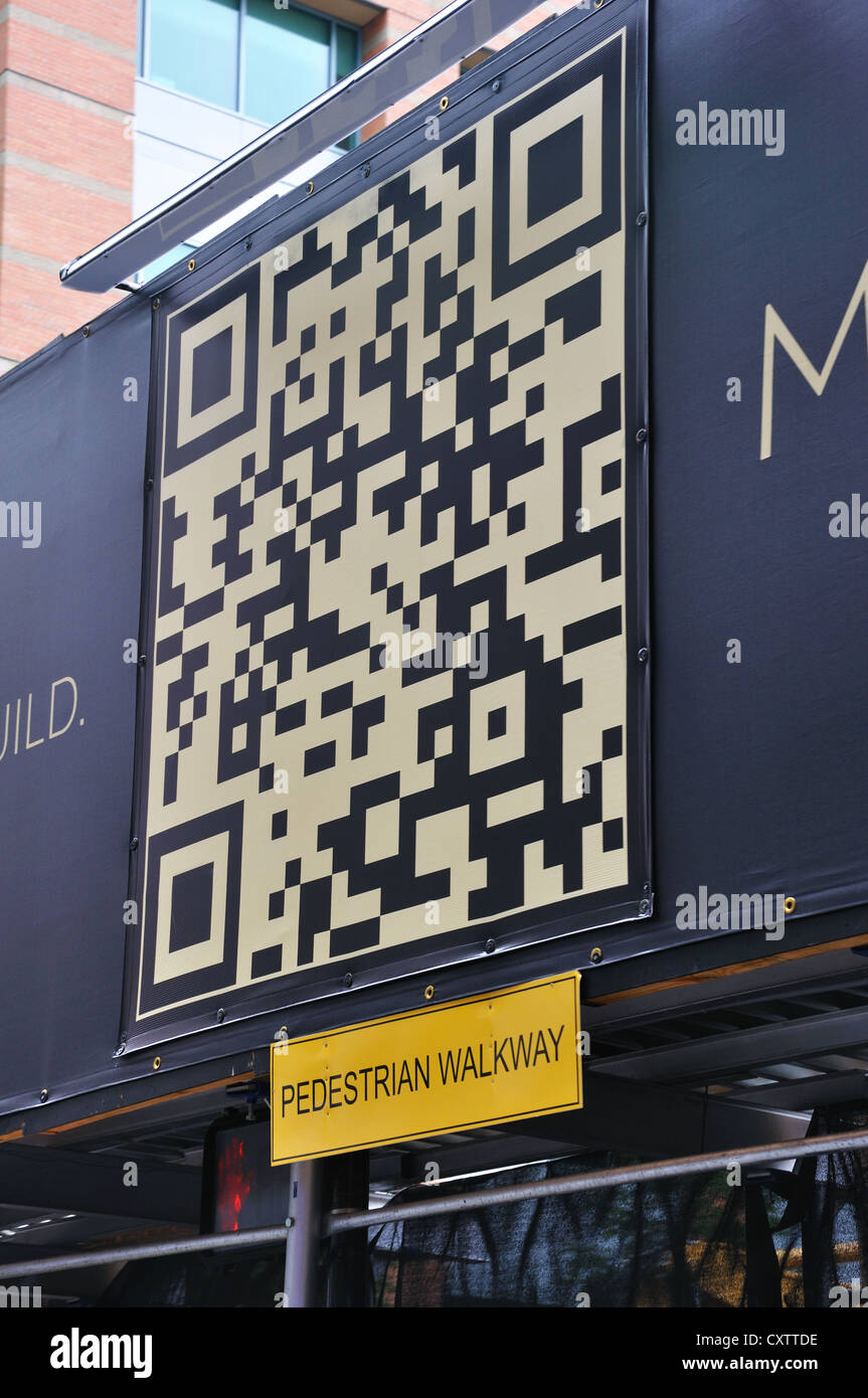 QR-Code auf den Aufbau von New York, USA Stockfotografie - Alamy