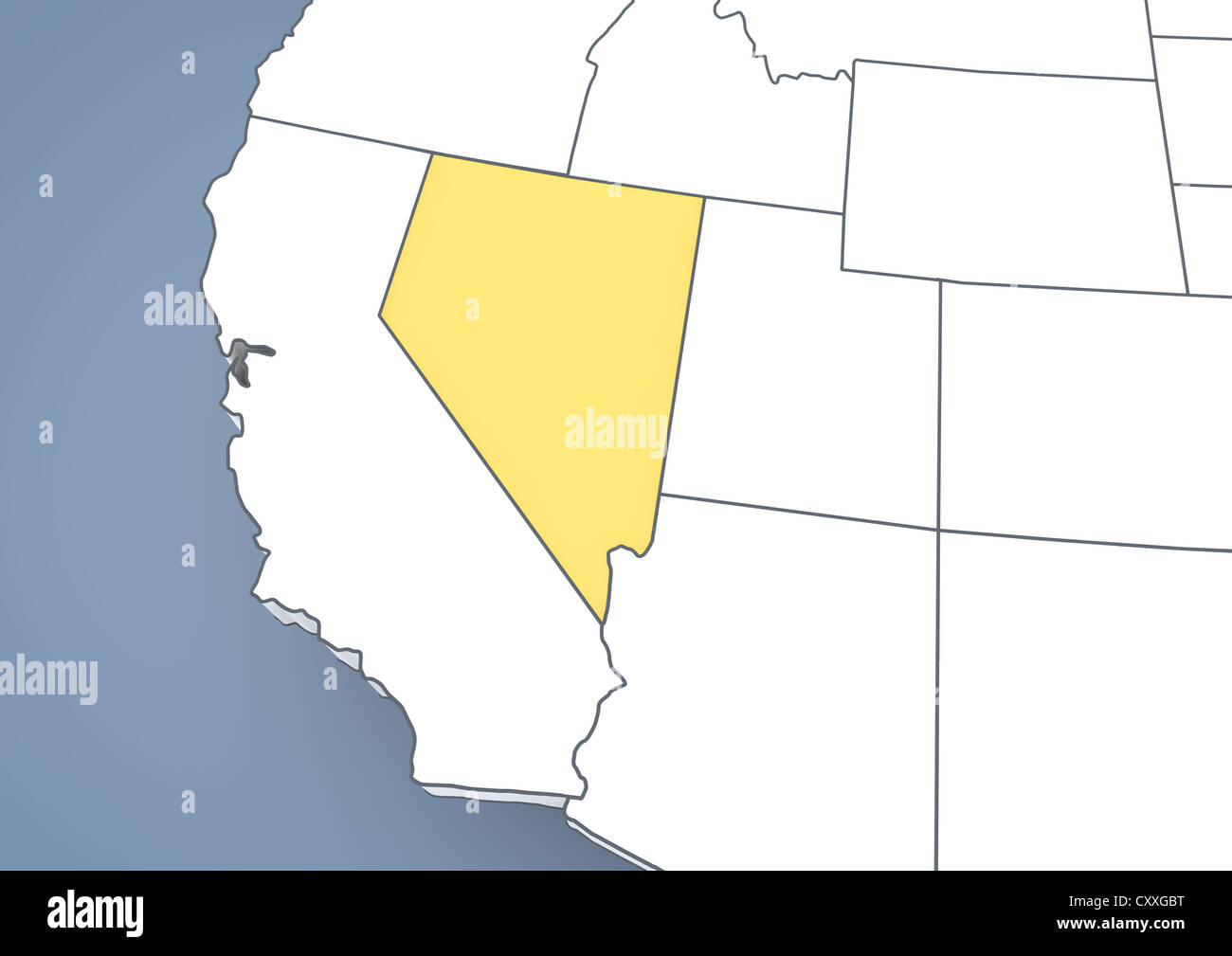 Nevada umriss -Fotos und -Bildmaterial in hoher Auflösung – Alamy