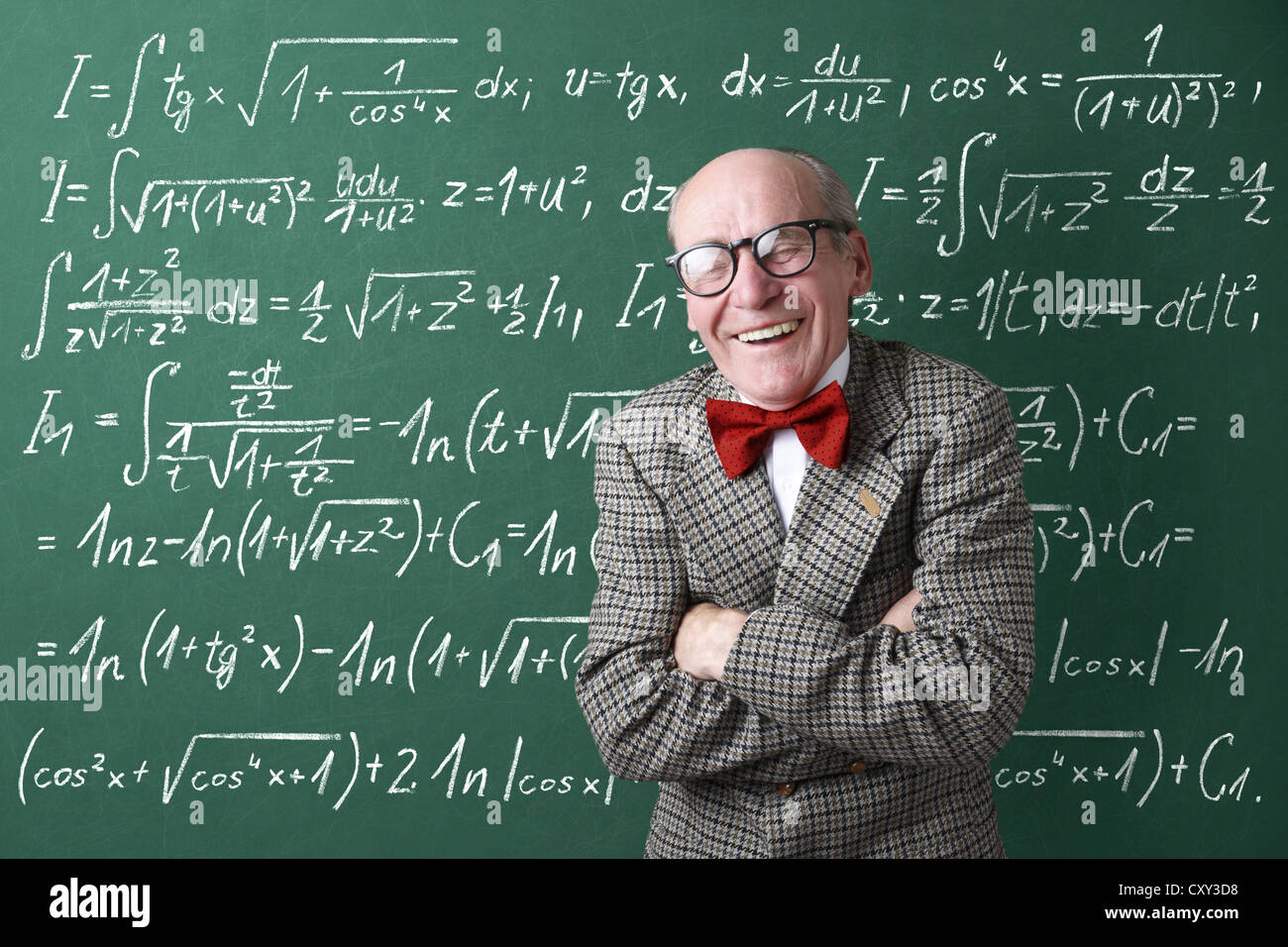 Professor, Lehrer, Tafel, mathematische Formeln, Gleichungen ...