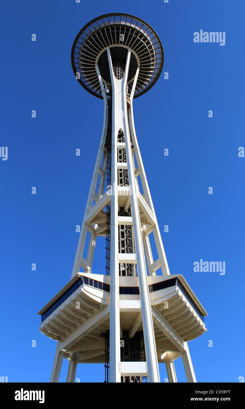Seattle Space Needle Tower, Seattle, Washington, USA Stockfotografie ...