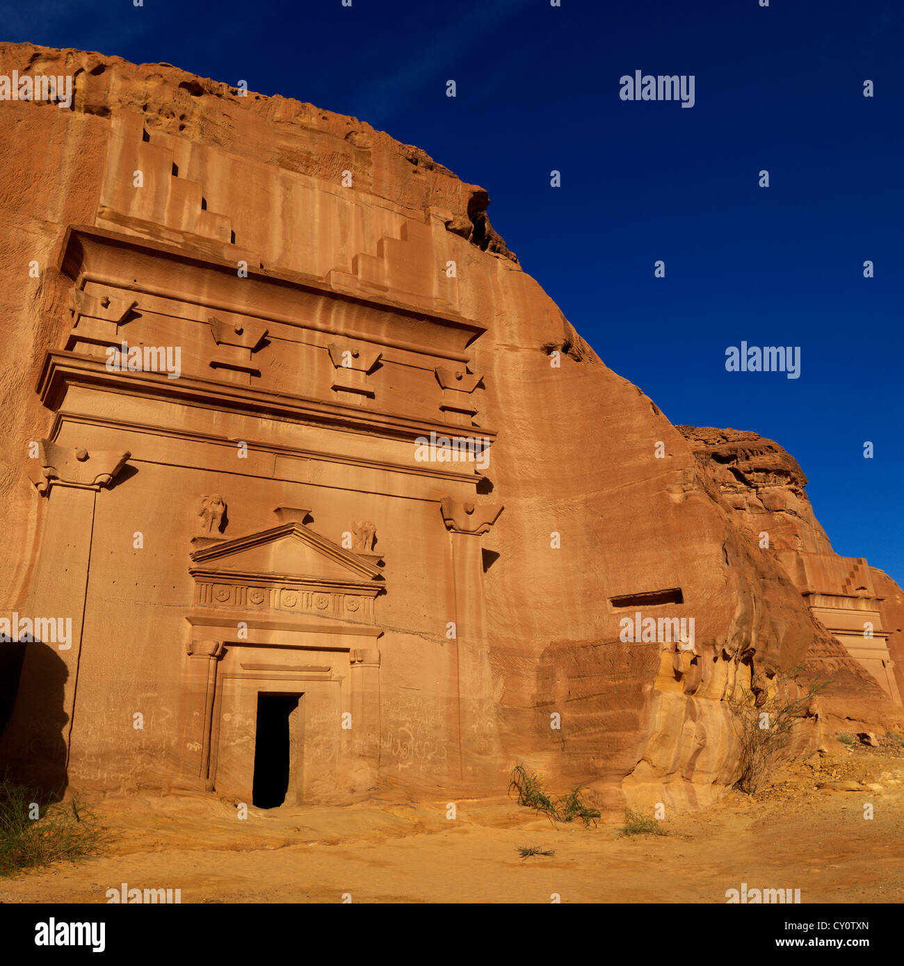 Madain Saleh archäologischen Site, Saudi Arabien Stockfotografie - Alamy