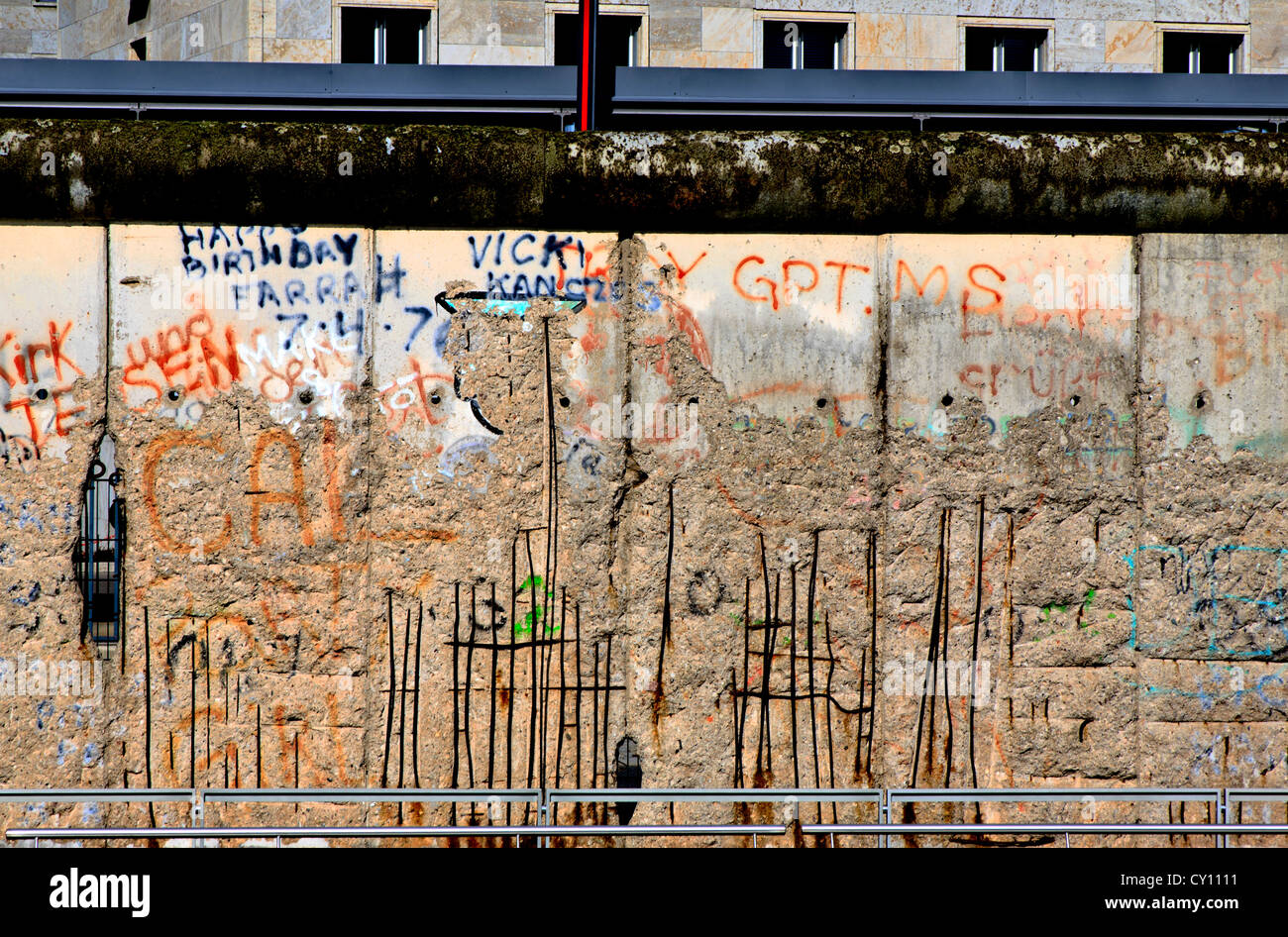Detail der Berliner Mauer, Berlin Deutschland Stockfotografie - Alamy
