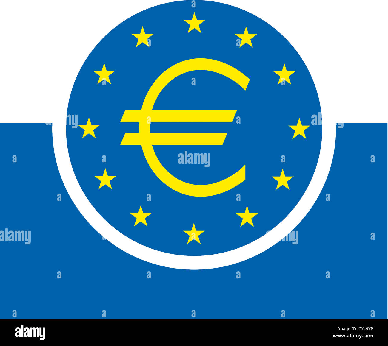 Logo der Europäischen Zentralbank EZB mit Sitz in Frankfurt Am Main ...