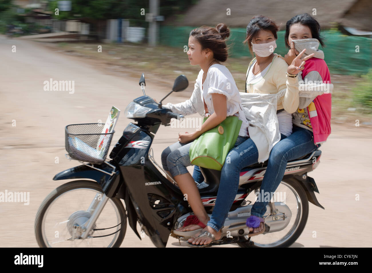 Girls scooter motorbike transport -Fotos und -Bildmaterial in hoher ...