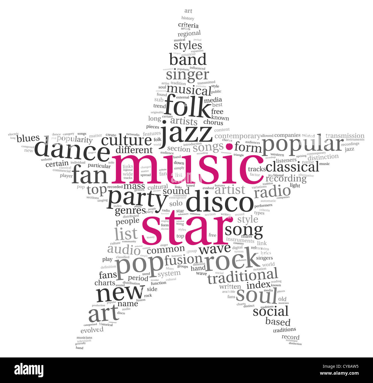 Pop music word cloud concept -Fotos und -Bildmaterial in hoher ...