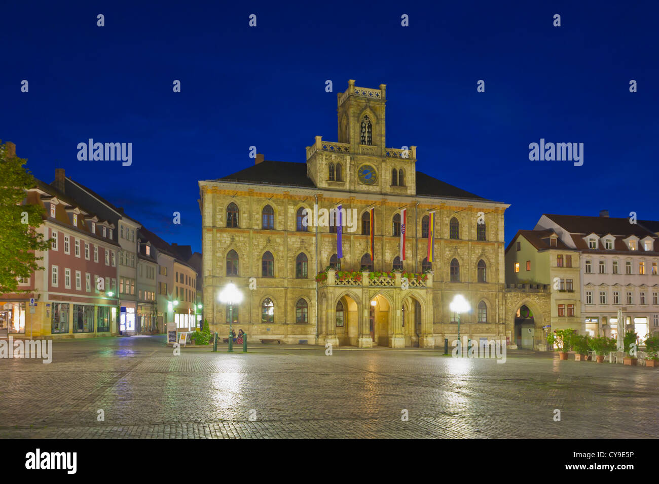 RATHAUS, MARKT PLATZ, WEIMAR, THÜRINGEN, DEUTSCHLAND Stockfotografie ...