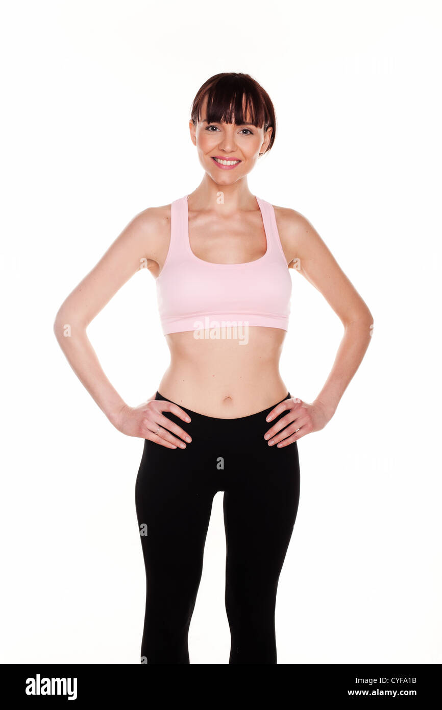 Junge frau steht Ausgeschnittene Stockfotos und -bilder - Alamy