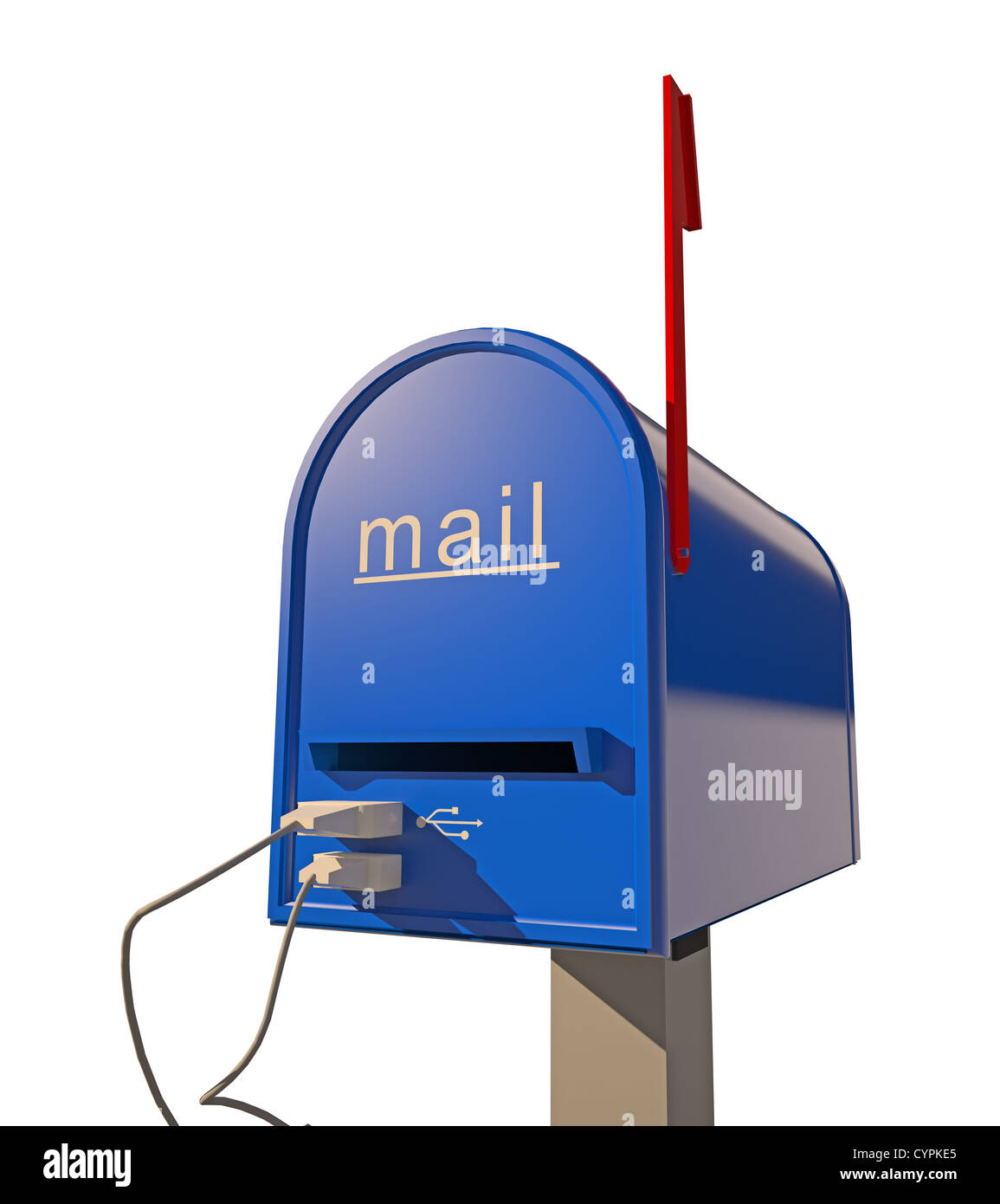 Postfach mit roter flagge Ausgeschnittene Stockfotos und -bilder - Alamy