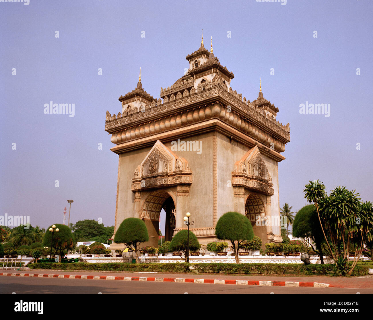 Victory Monument Patuxai Patuxay Monument in Vientiane in Laos in ...