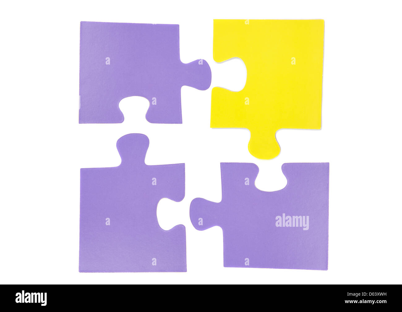 Four pieces puzzle color metaphor -Fotos und -Bildmaterial in hoher ...