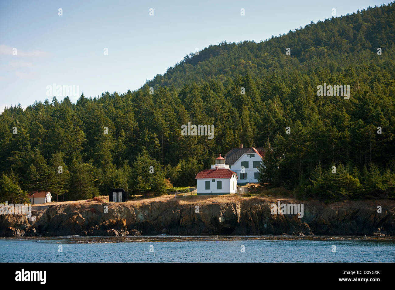 Schiffe aus Bellingham Bay, WA, Süden durch die Straße von Rosario die ...