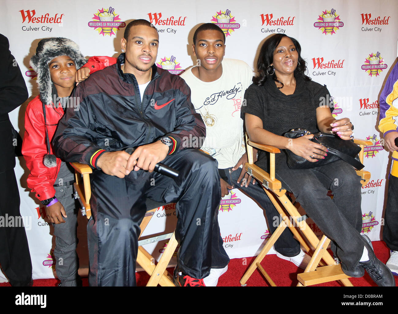 Los Angeles Lakers-Weltmeister Shannon Brown (links) feiert seinen 25 ...