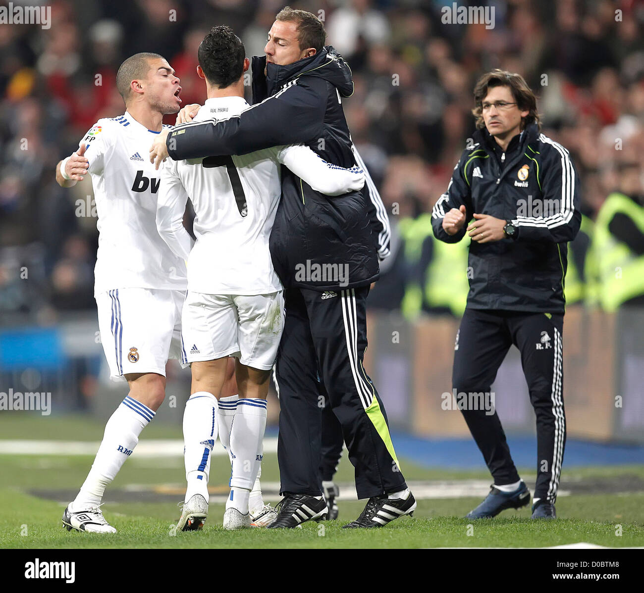 Real Madrid Cristiano Ronaldo, Pepe und Jerzy Dudek in der Primera ...