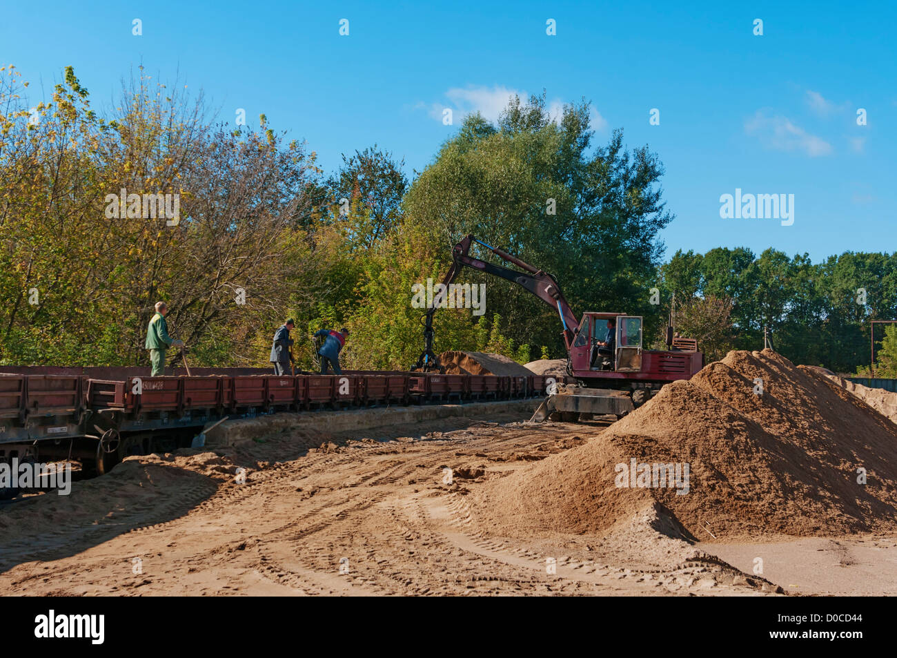 Sand aus Bahnsteige entladen Stockfotografie - Alamy