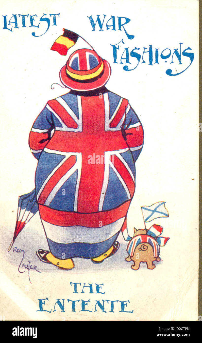 Ersten Weltkrieg Comic-Postkarte von Reg Carter Stockfotografie - Alamy
