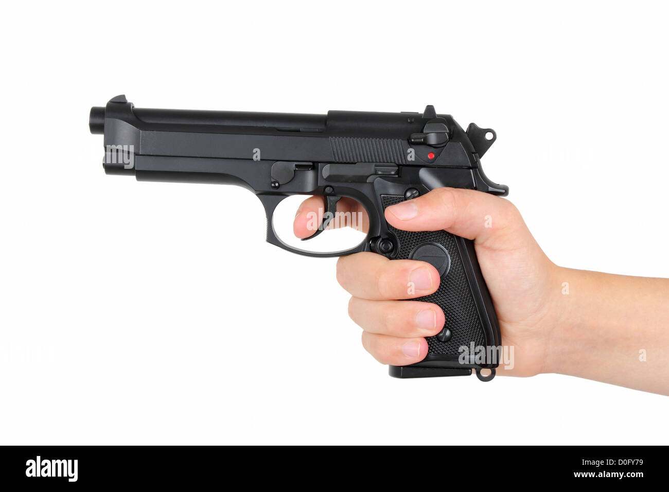 Shadow hand holding gun pistol -Fotos und -Bildmaterial in hoher ...