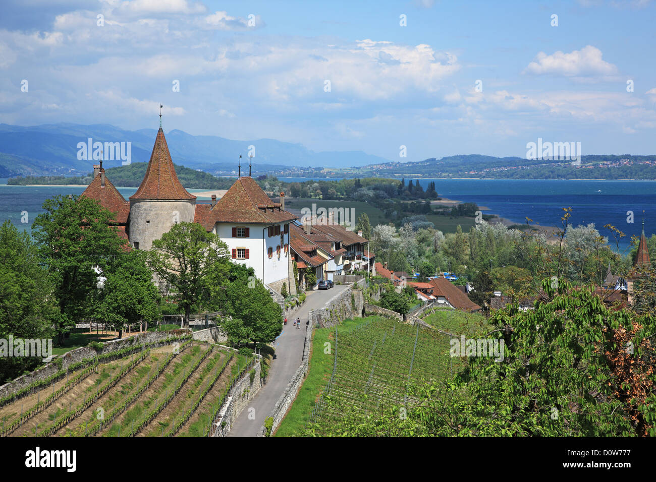 Schweiz, Kanton Bern, Erlach Stockfotografie - Alamy