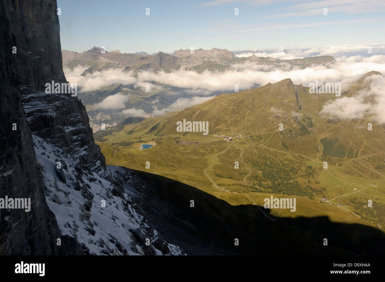 Berner Oberland, Ansicht, Berg, Eiger Nordwand, Kanton Bern, Schweiz ...